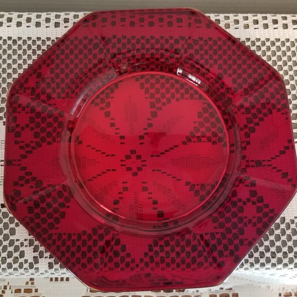 Imperial Glass | Dining | Vintage Imperial Glass Ruby Red Molly Salad ...